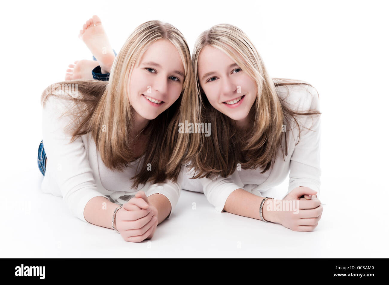 Twins girl 13 hi-res stock photography and images - Alamy