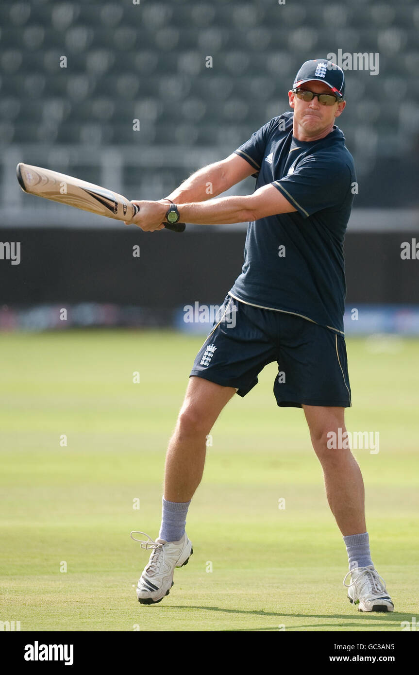 England coach Andy Flower during a net session at Wanderers cricket ...