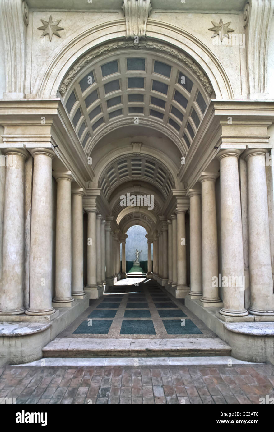 Palazzo Spada, room perspective built by Borromini, Rome, Lazio, Italy ...