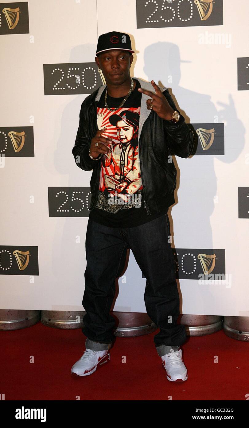 Dizzee Rascal arriving for the 250th Anniversary of Guinness Concert ...