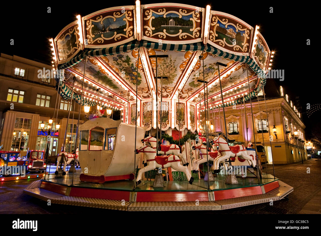Merry-go-round at Christmastime Stock Photo - Alamy