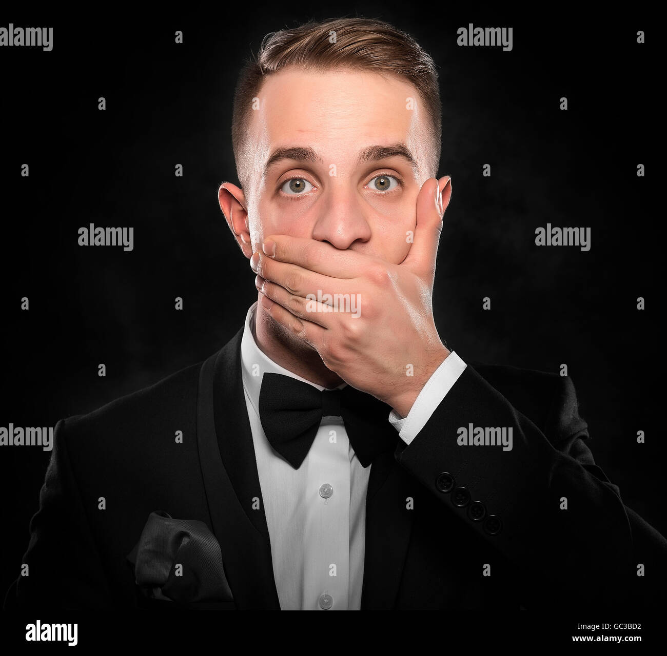 Covering up fear hi-res stock photography and images - Alamy