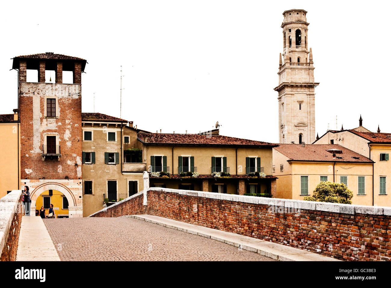 Ponte Pietra, stone bridge, Verona, Italy, Europe Stock Photo - Alamy