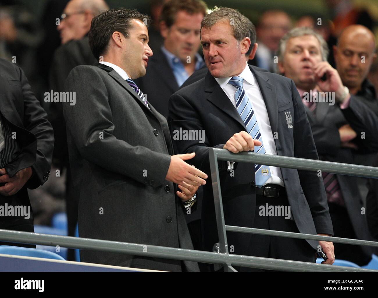 Manchester city executive chairman garry cook right in the stands hi ...