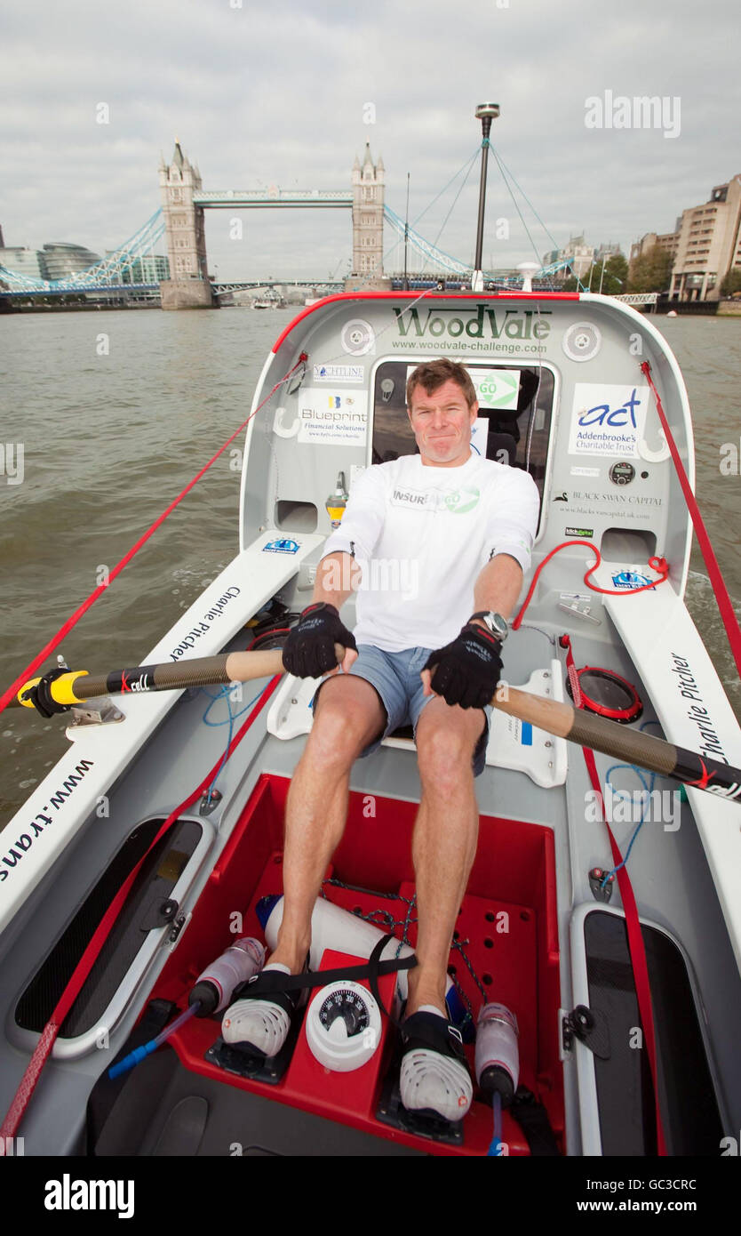 Adventurer Charlie Pitcher who aims to row single handedly across the ...