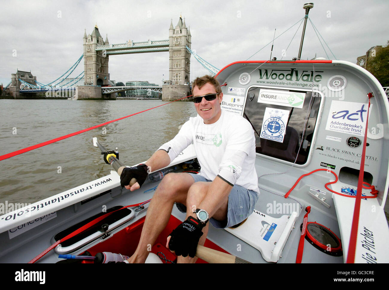 Adventurer Charlie Pitcher who aims to row single handedly across the ...