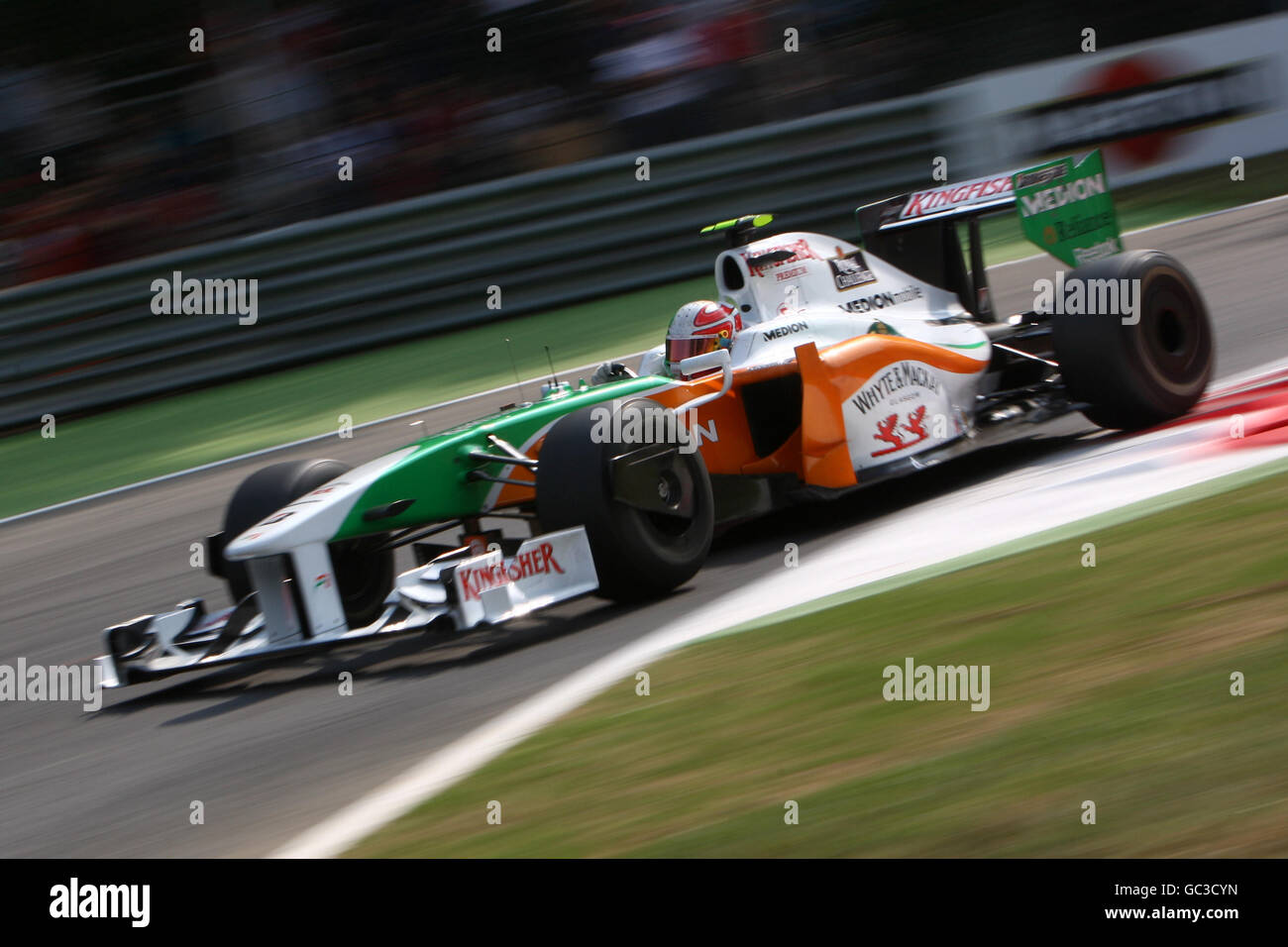 Force India's Vitantonio Liuzzi during second practice at the Monza ...
