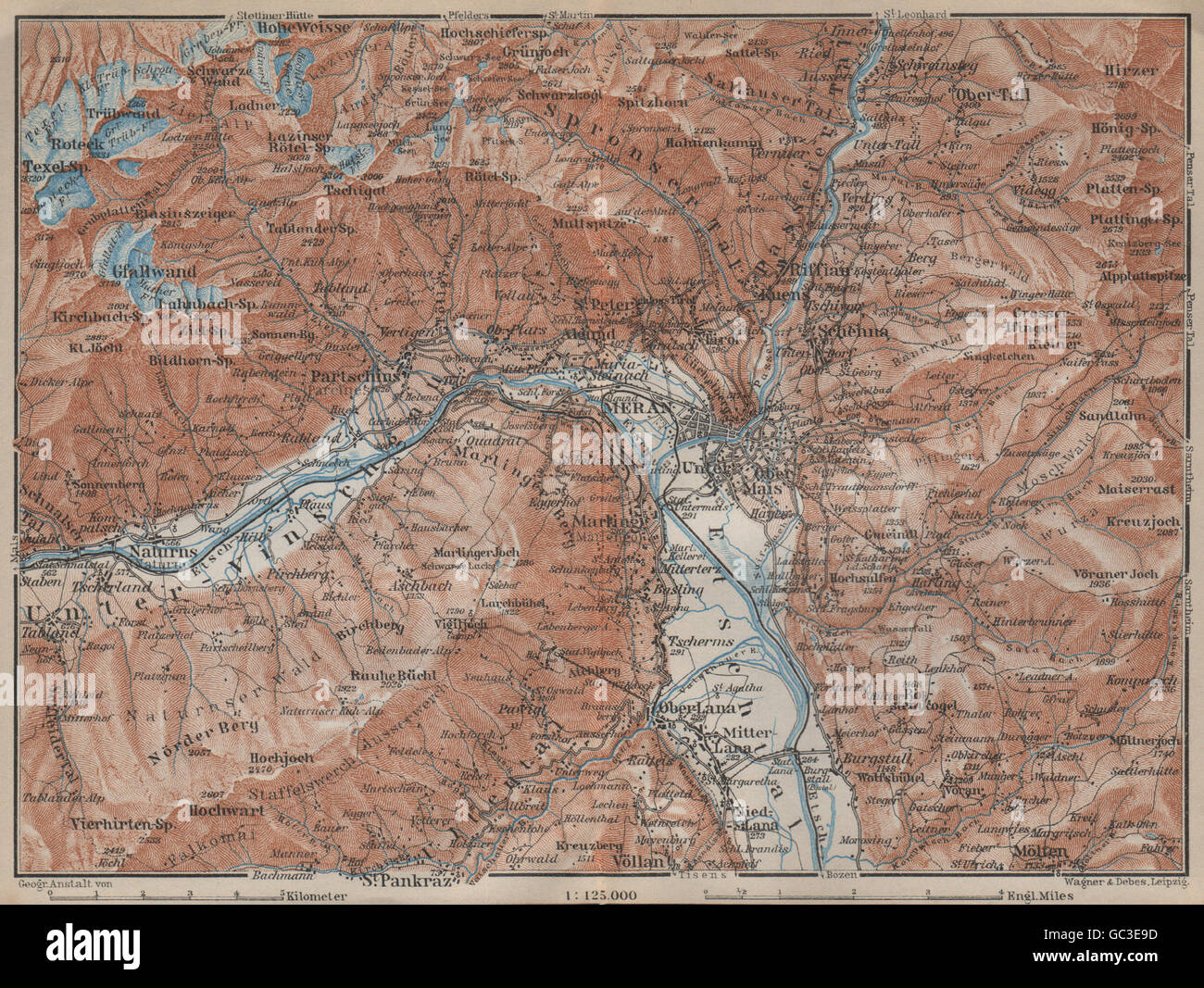 Italy map 20th century meran hi-res stock photography and images - Alamy