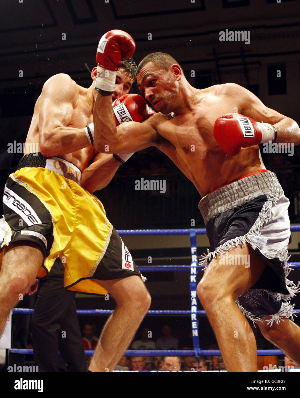 Nathan Cleverly (left) on his way to victory over Courtney Fry during ...