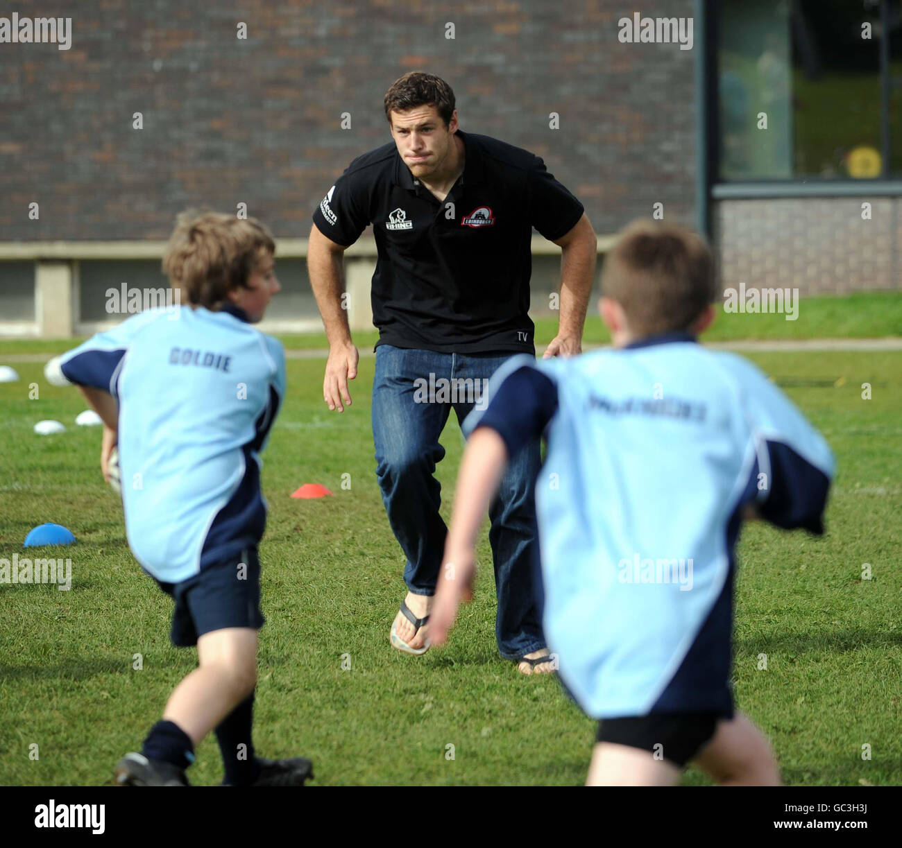 Edinburgh Rugby's Tim Visser joins in the training session during the ...