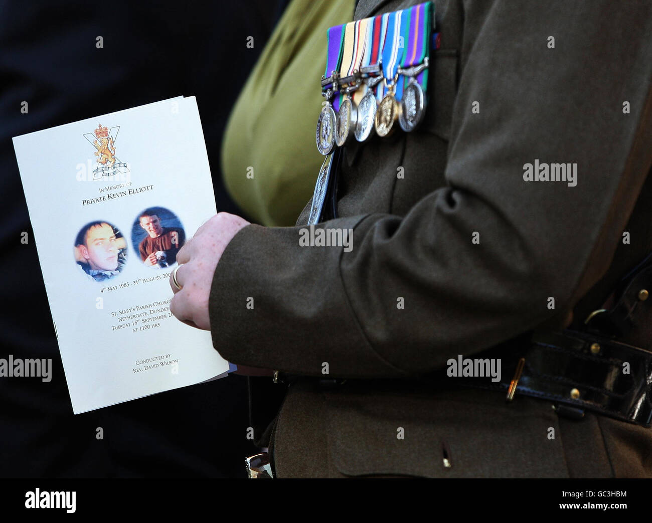 Private Kevin Elliott funeral Stock Photo - Alamy