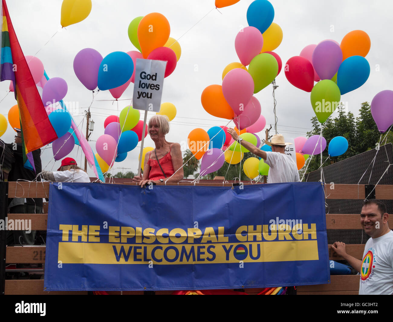 Episcopal Church car in LA Pride Parade 2016 Stock Photo - Alamy