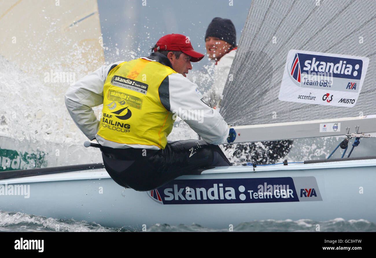 Finn sailor Ed Wright in action during the Skandia Sail for Gold ...