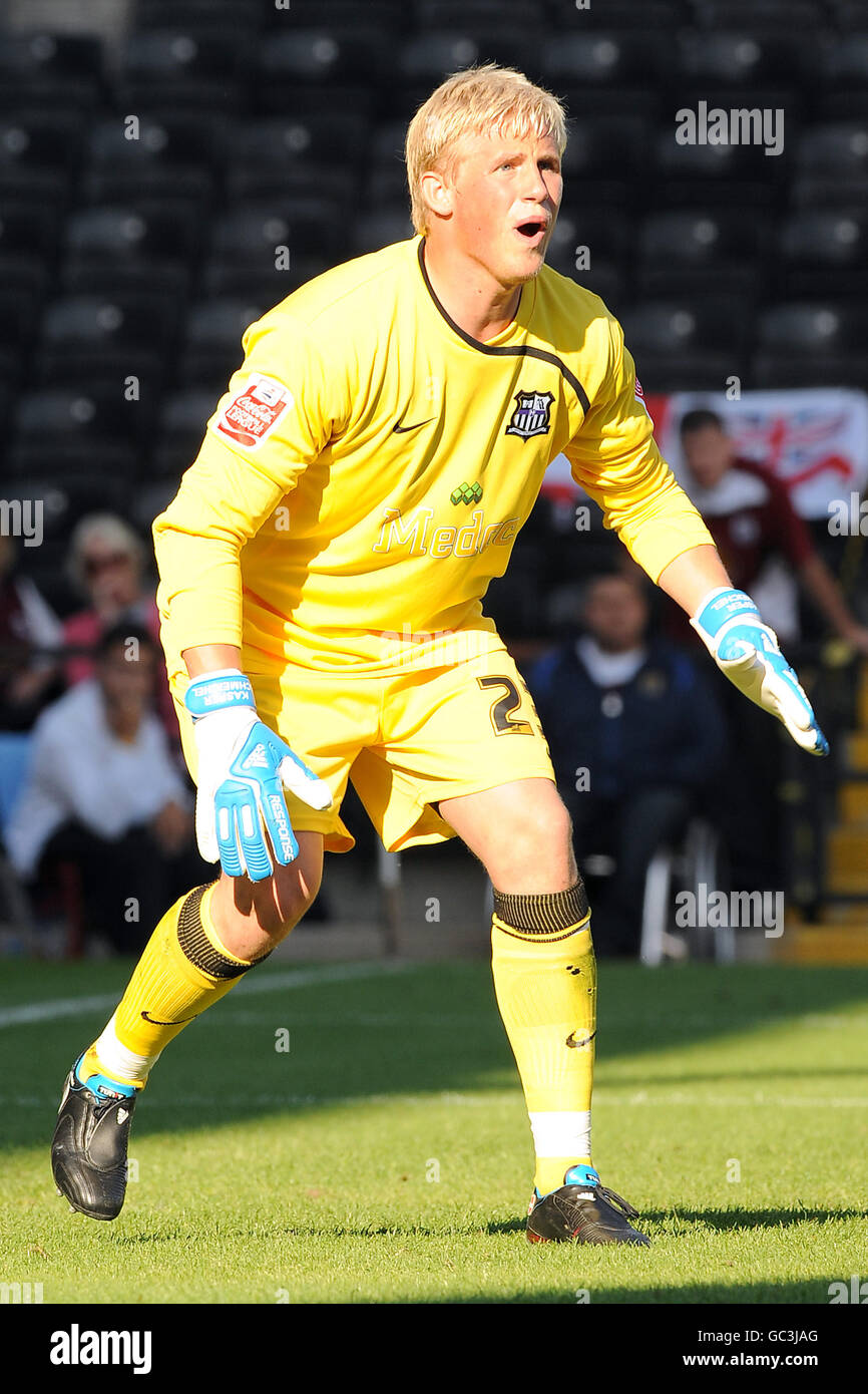 Notts county goalkeeper kasper schmeichel hi-res stock photography and ...
