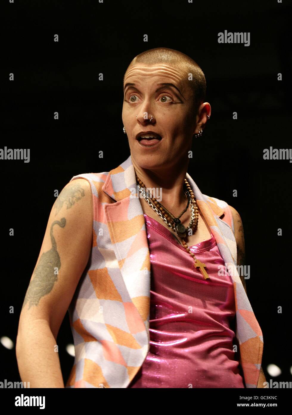 Former Big Brother contestant Lisa Wallace wears a creation by Vivienne ...