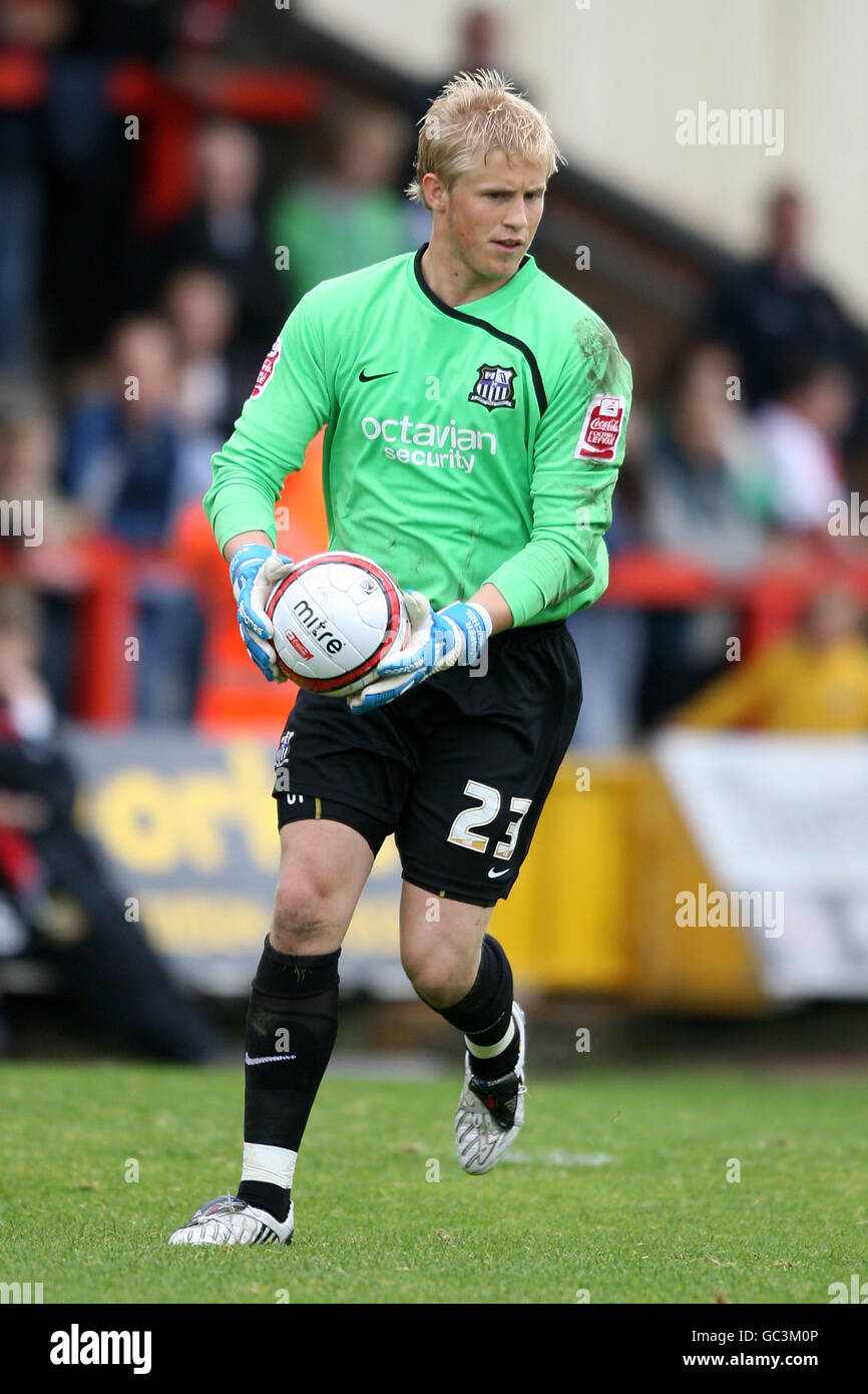 Notts county goalkeeper kasper schmeichel hi-res stock photography and ...