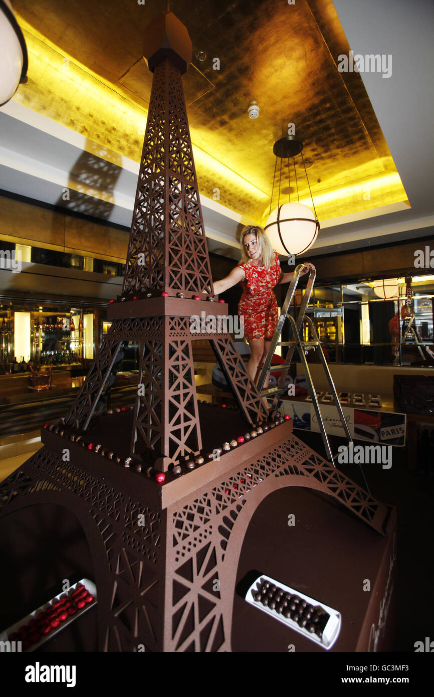 Chocolate Eiffel Tower Stock Photo - Alamy