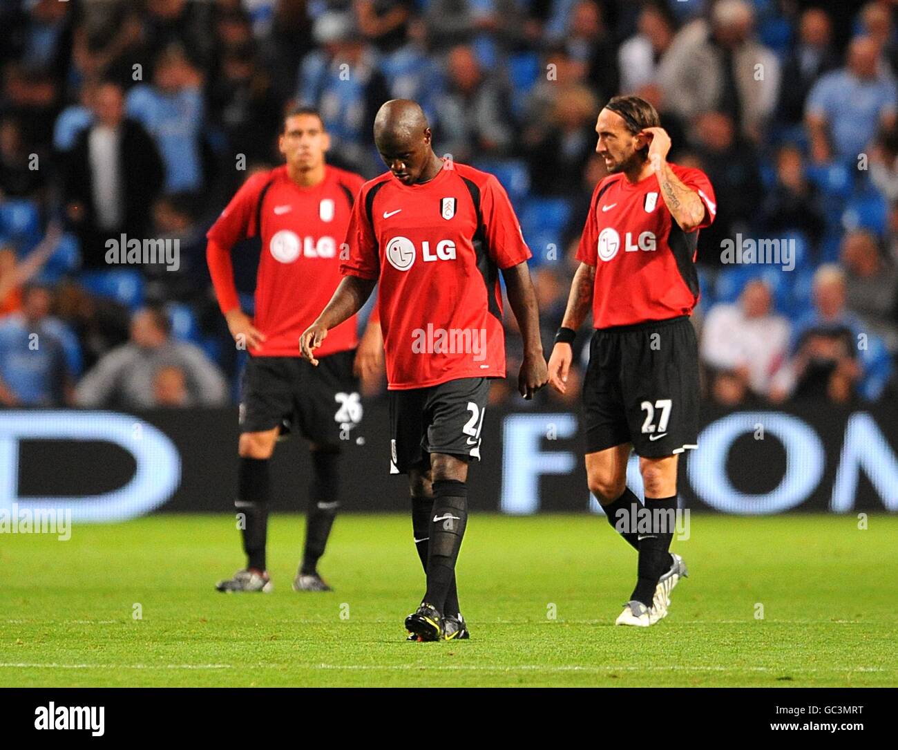 (left to right) Fulham's Chris Smalling, Eddie Johnson and Jonathan ...