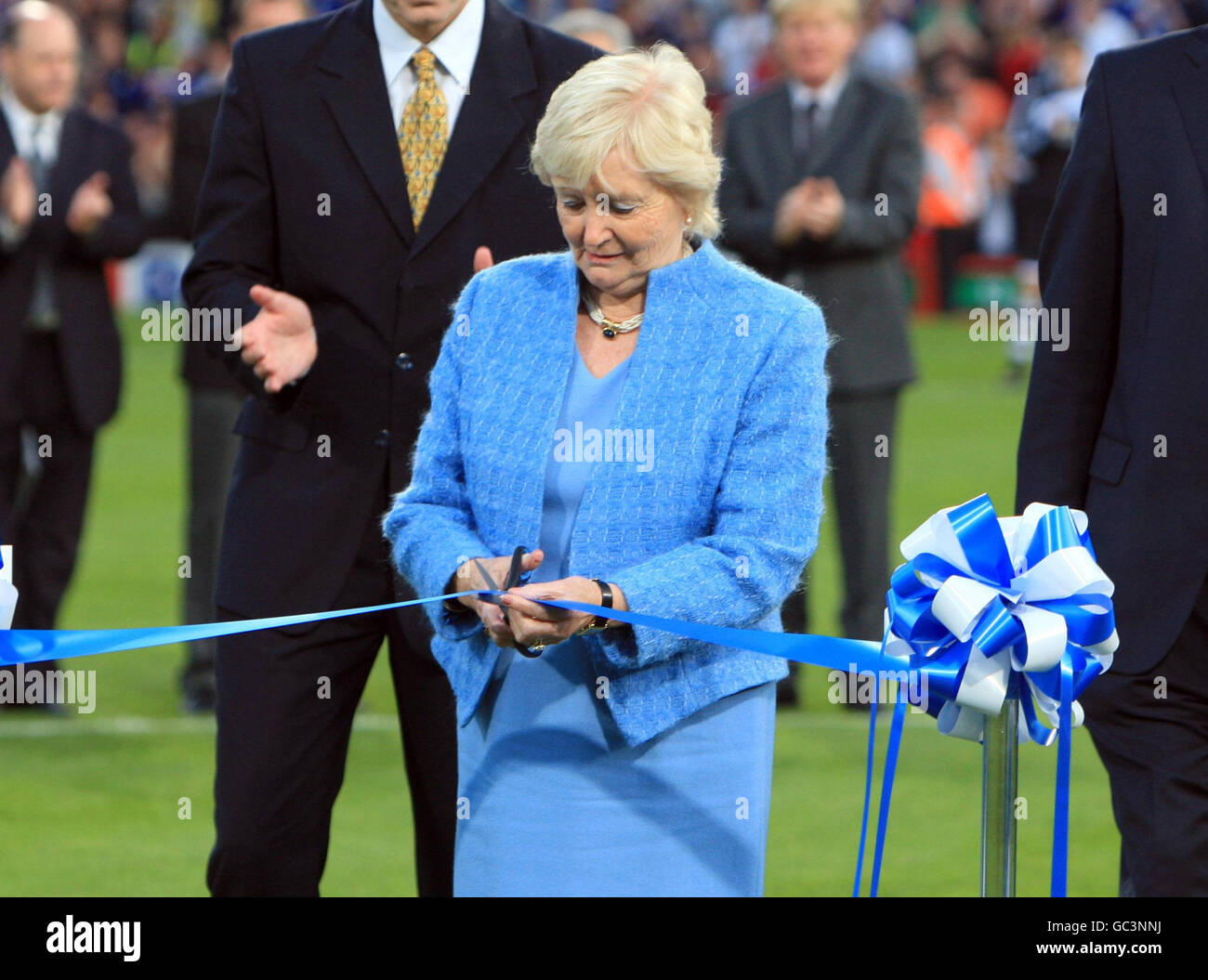 Wife of Sir Bobby Robson, Elsie cuts a ribbon to officially open up a ...