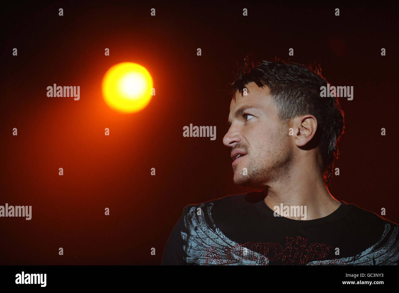 Singer Peter Andre performs on stage at the Big Gig Weekend at the Bath ...