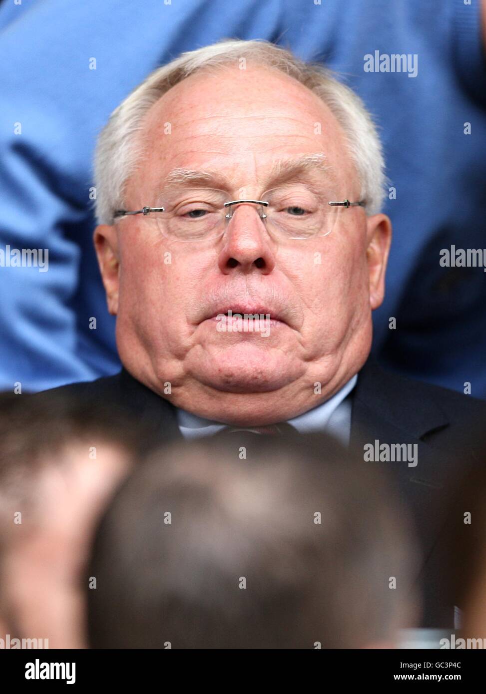 Liverpool co owner george gillett in the stands hi-res stock ...