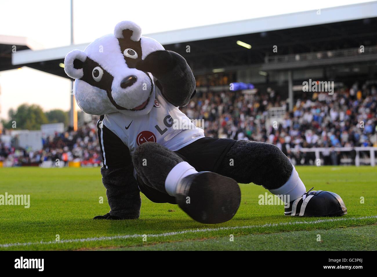 Fulham mascot Billy the Badger provides entertainment for fans Stock ...