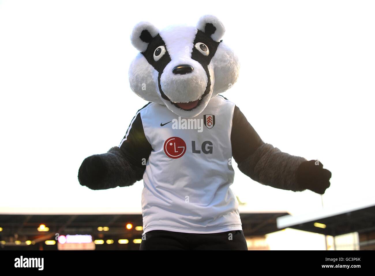 Fulham mascot Billy the Badger provides entertainment for fans Stock ...