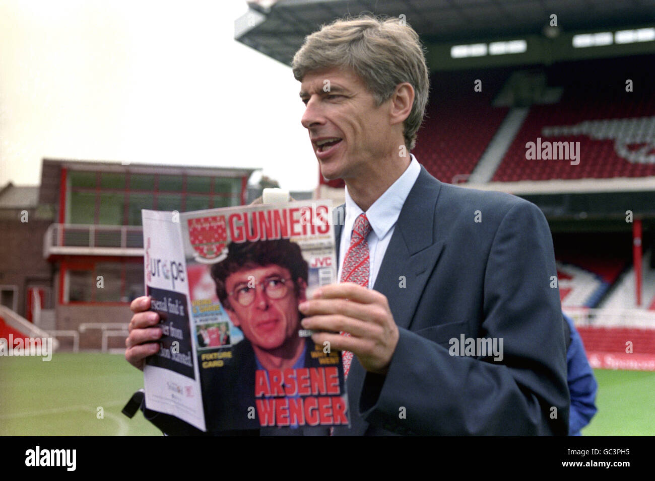 Soccer - Arsenal New Manager - Arsene Wenger - Highbury Stadium Stock ...