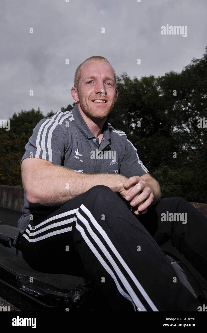 Great Britain Skeleton Bob team member Andy Wood poses for a photo ...