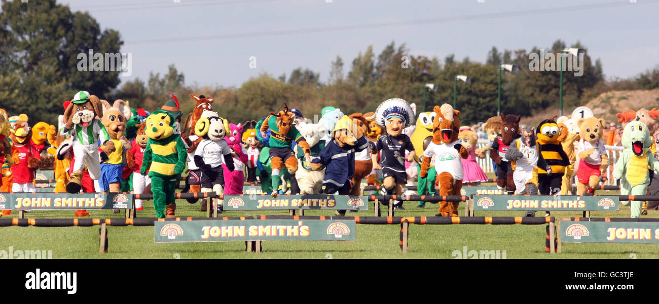 The mascot grand national at huntingdon race course hi-res stock ...