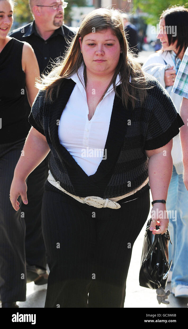 Amanda Hyett, 27, leaves Leeds Crown Court where she was warned she ...