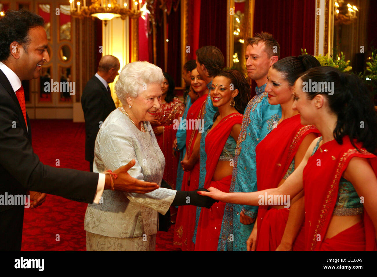 Indian reception given by Queen Stock Photo - Alamy
