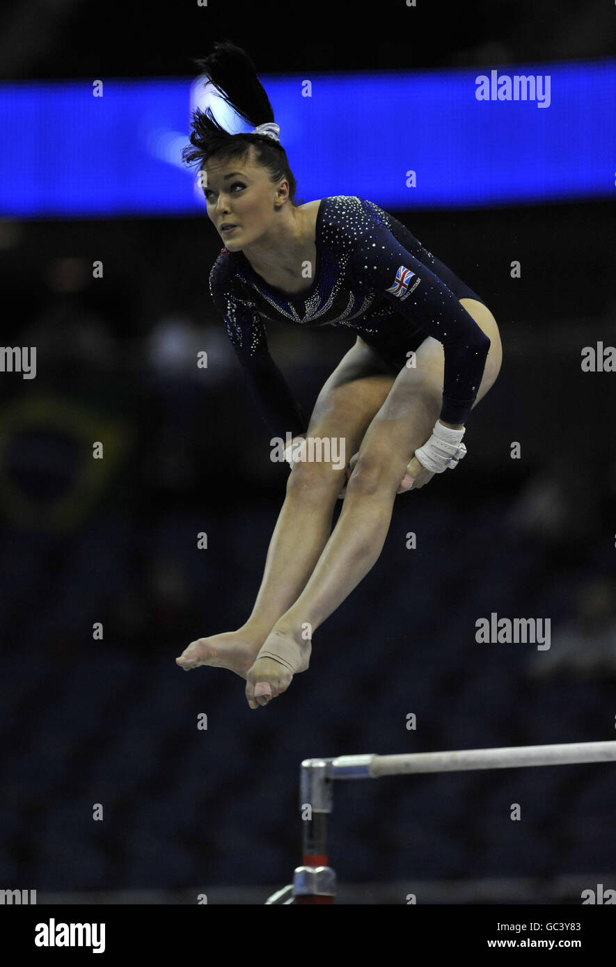 Great Britain's Rebecca Wing performs her uneven bars routine during ...