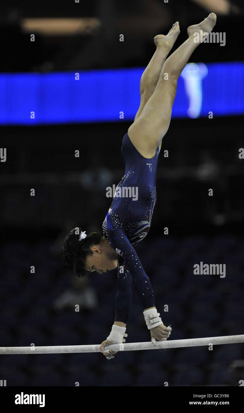 Great Britain's Rebecca Wing performs her uneven bars routine during ...