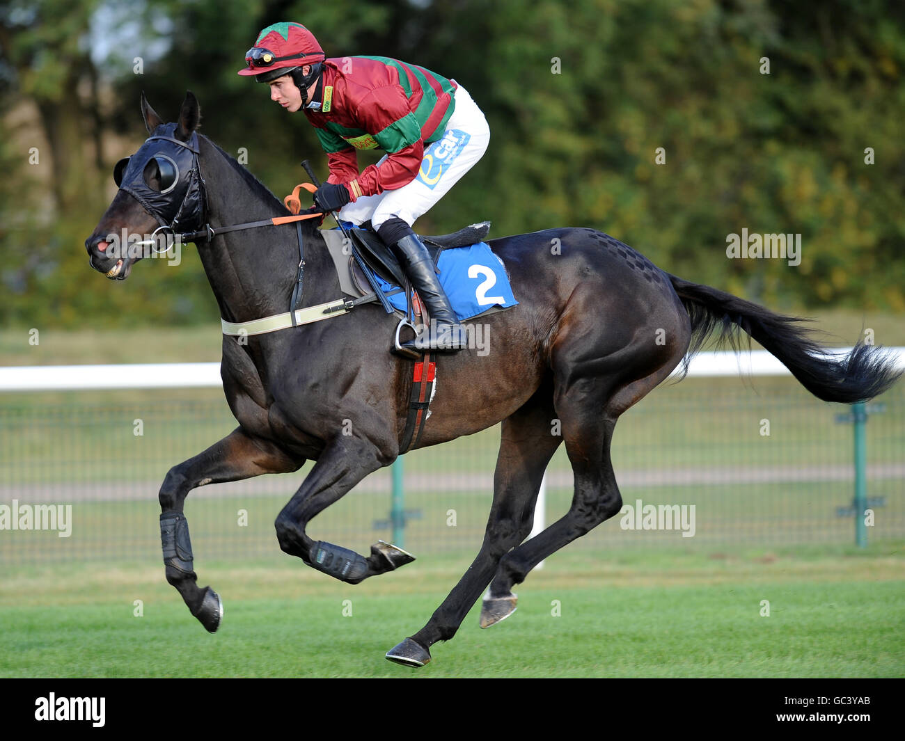 Jockey Aidan Coleman on Toby Jog goes to post in the Huntingdon Novices ...