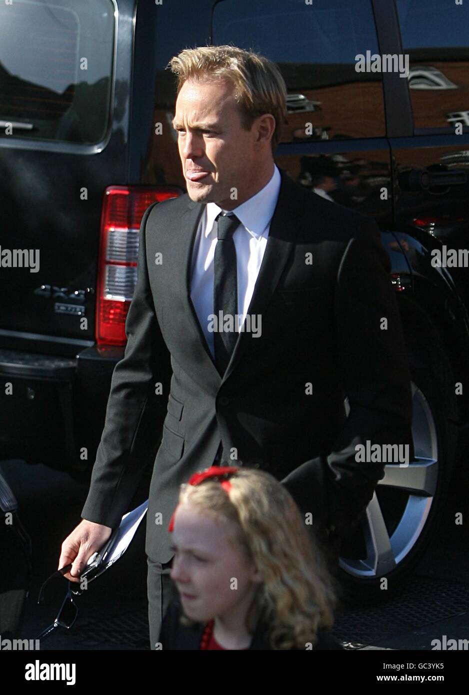 Stephen Gately funeral. Jason Donovan at the funeral of Stephen Gately ...