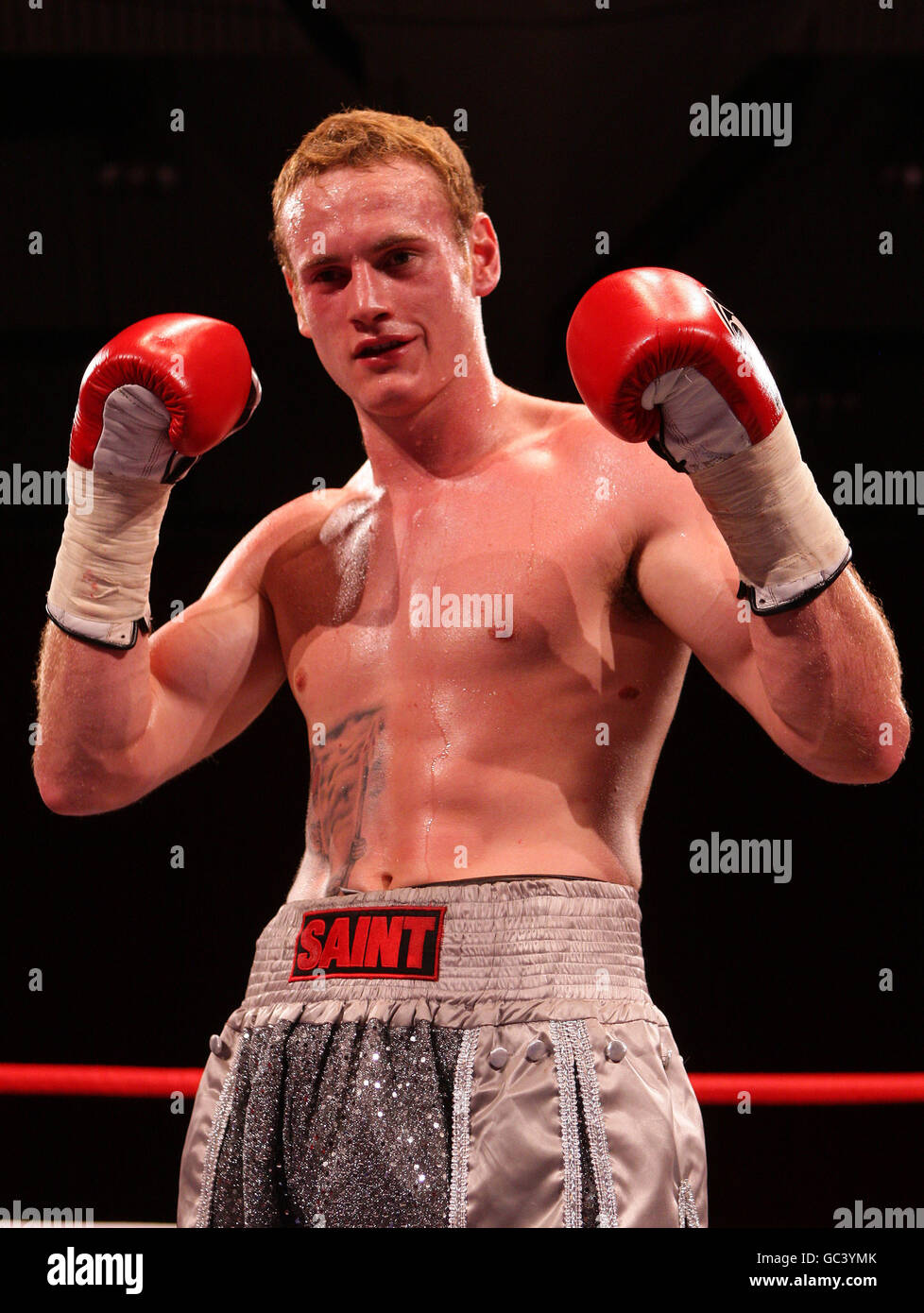 George Groves after beating Tadas Jonkus in their Super Middleweight ...