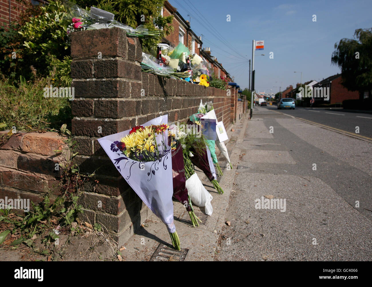 Two pedestrians killed after car mounts pavement Stock Photo - Alamy
