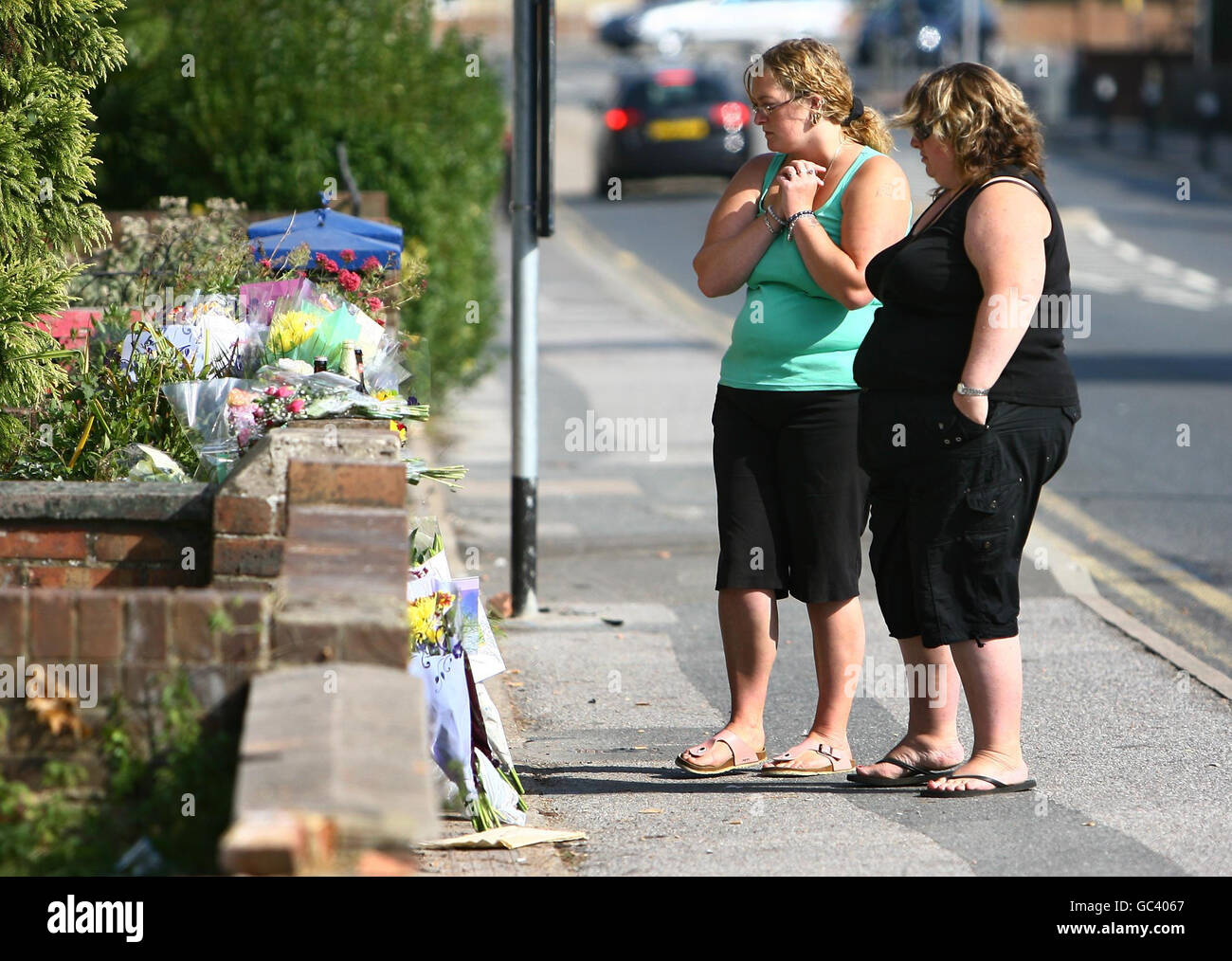 Two pedestrians killed after car mounts pavement Stock Photo - Alamy