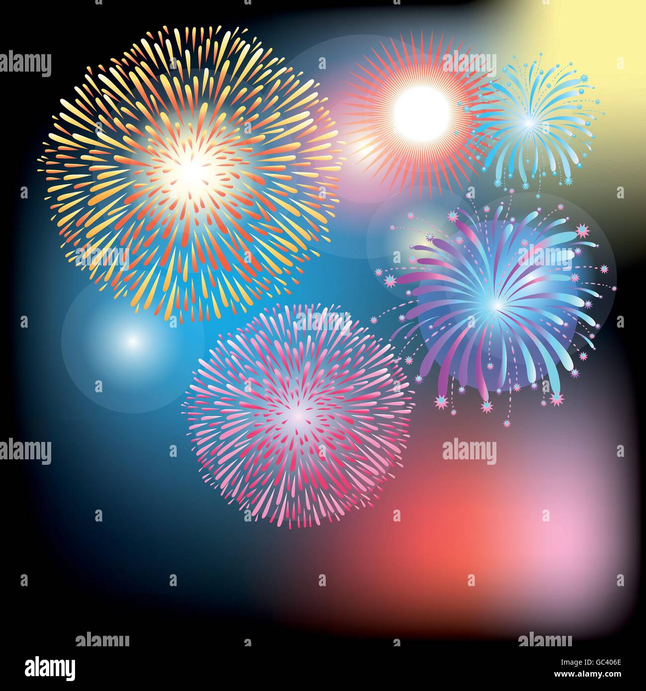 Beautiful illustration of fireworks Stock Vector Image & Art - Alamy