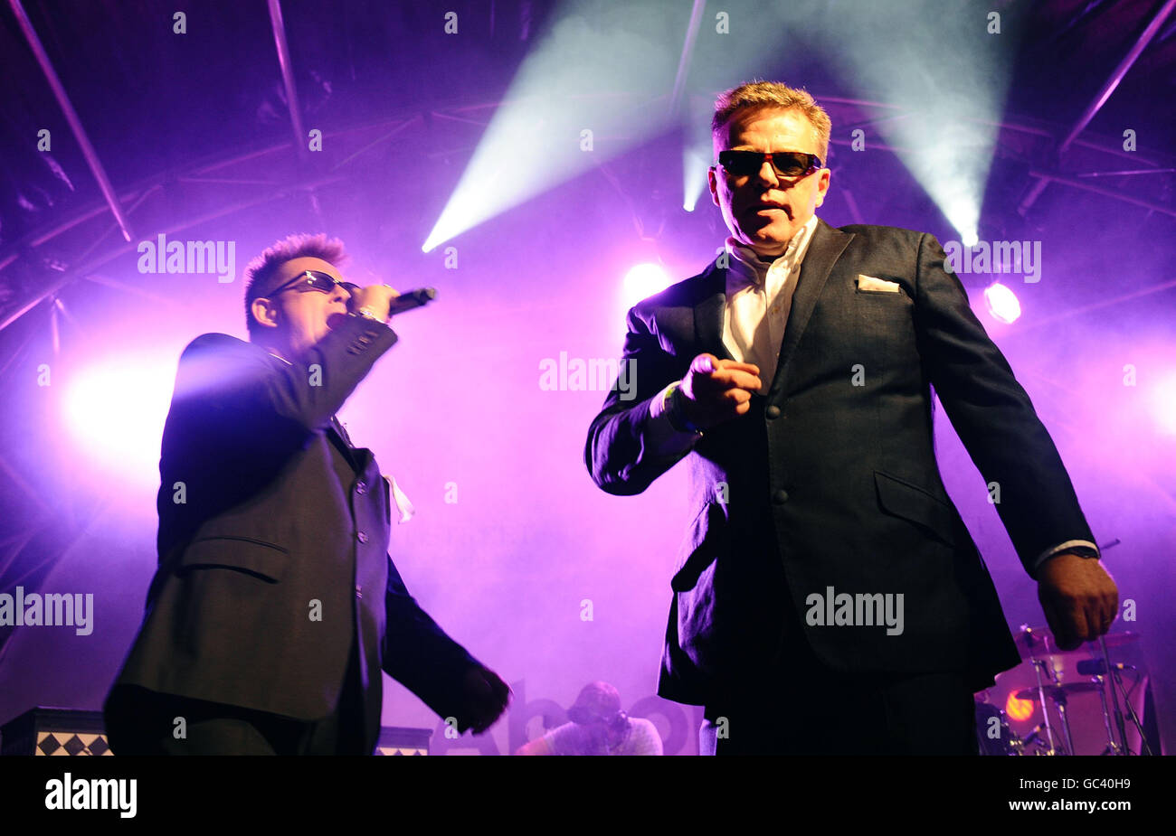 Suggs, right, from Madness performs at Absolute Radio's 1st birthday as ...