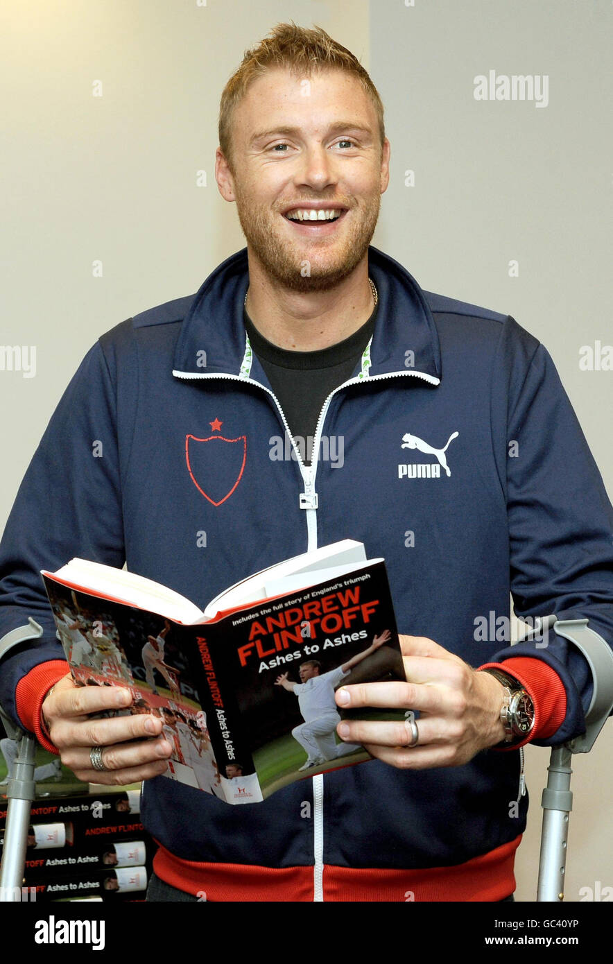Andrew Flintoff book launch - London. Andrew Flintoff launches his new ...