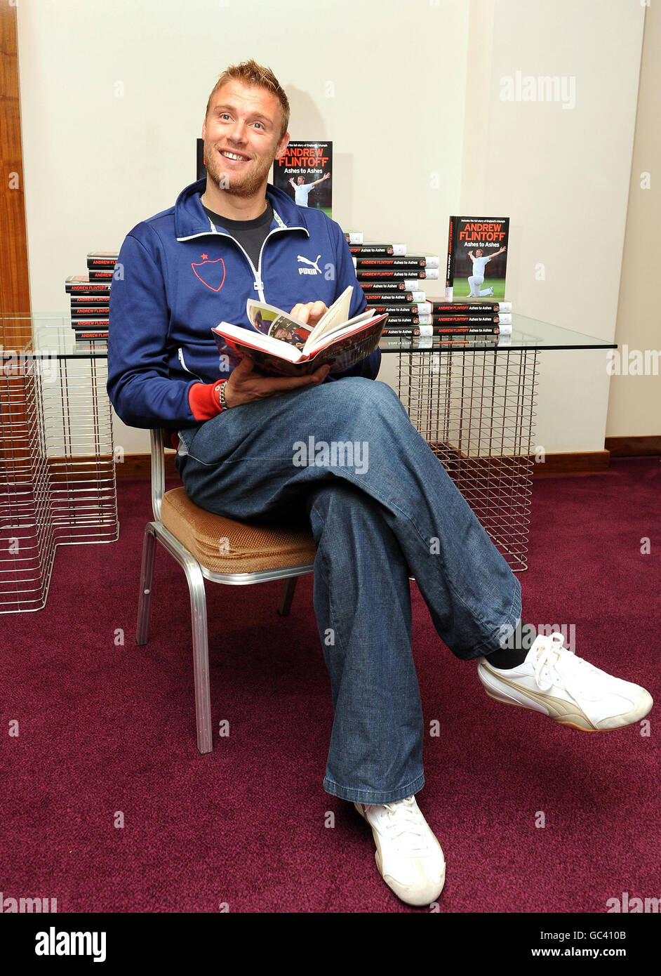 Andrew Flintoff launches his new book 'Andrew Flintoff: Ashes to Ashes ...