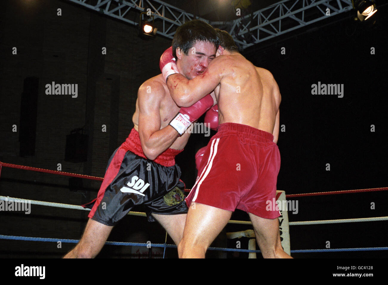 Paul Hodkinson (England) in action against Guy Bellehigue (Belgium ...