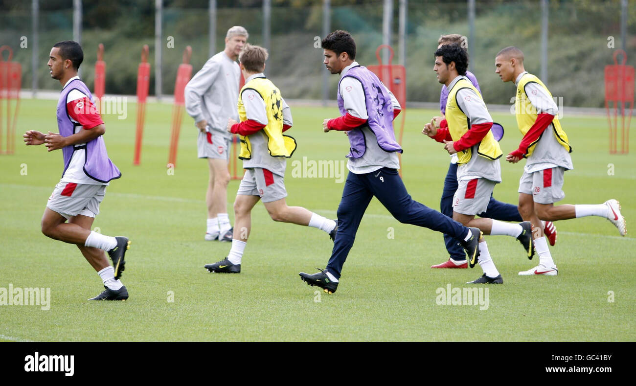 Left during the training session at london colney training ground hi ...