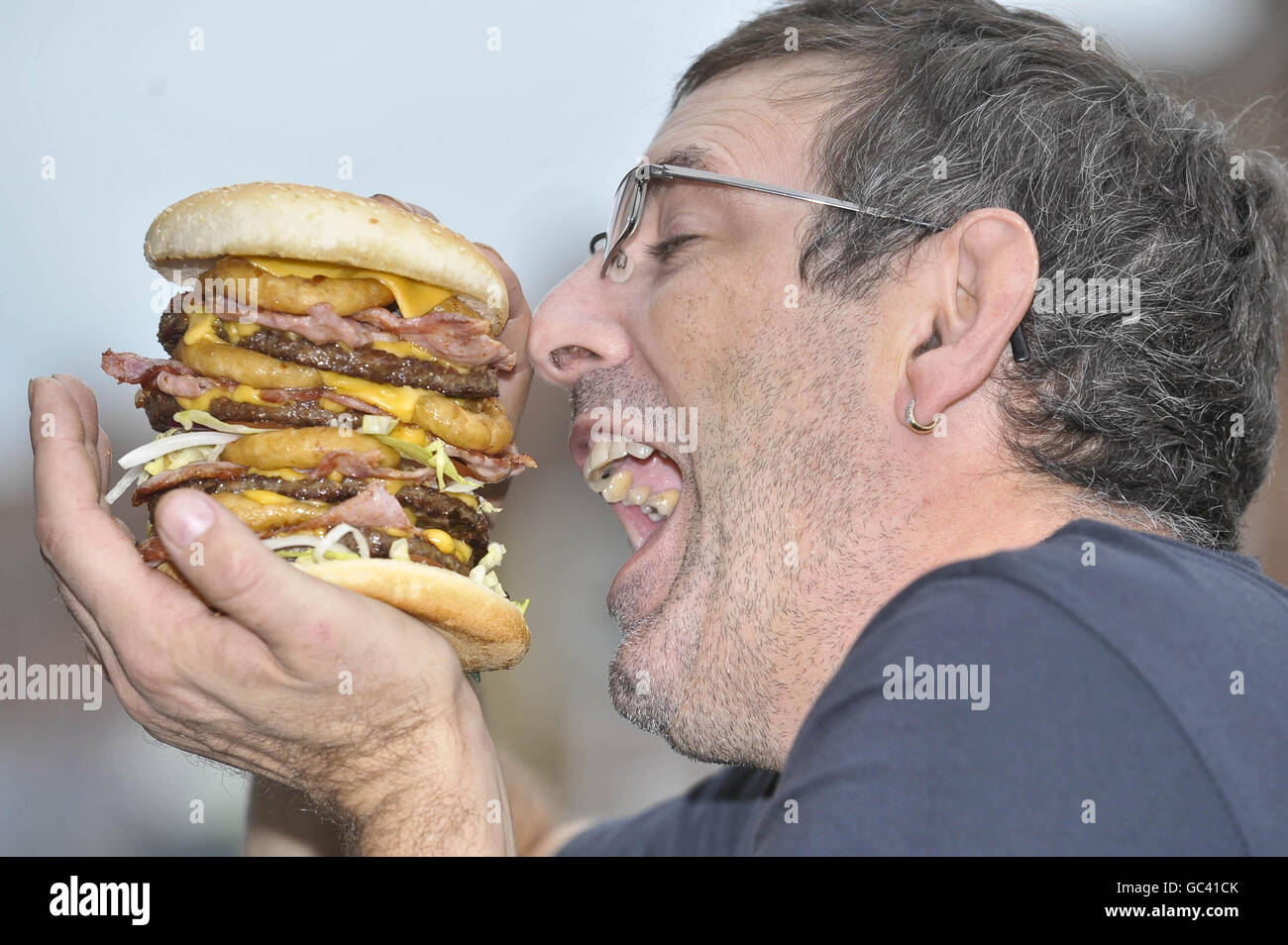 Karl Ford, aged 40, from Shirehampton, Bristol, who is a burger chef ...