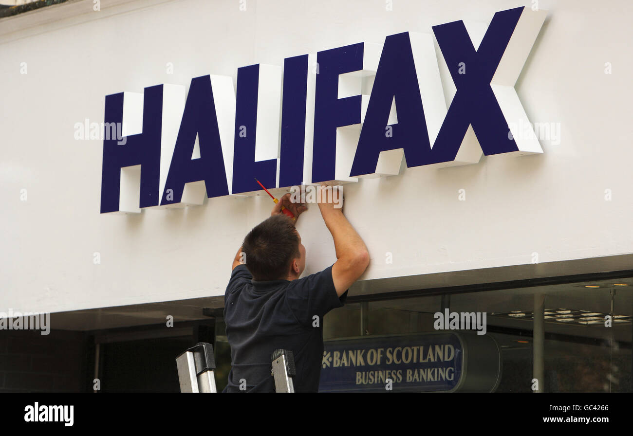 Halifax bank signage hi-res stock photography and images - Alamy
