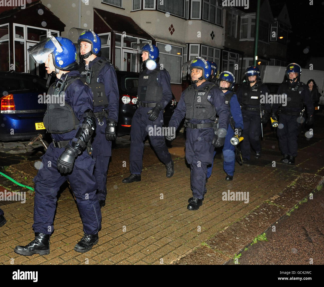 Police launch drug raids in London Stock Photo - Alamy