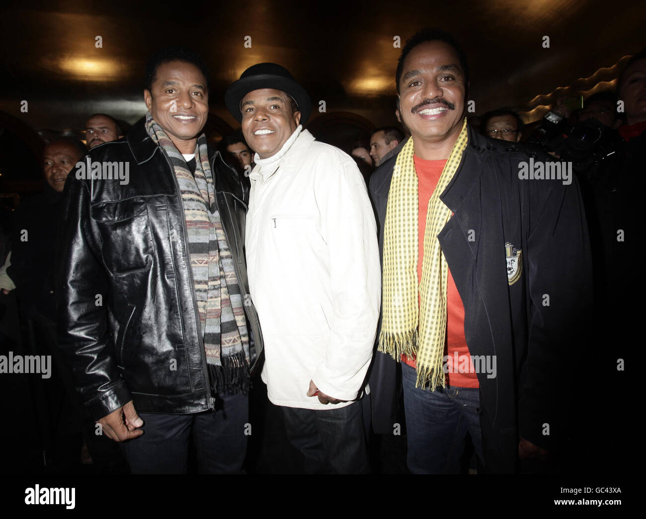 Members of the Jackson family (left to right) Jackie, Tito and Marlon ...