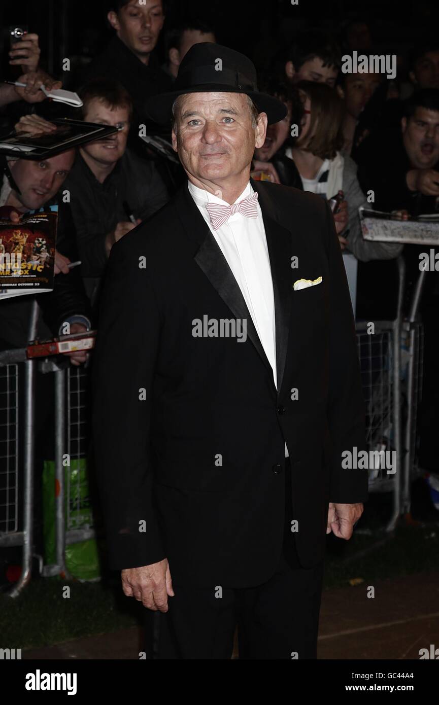 Bill Murray arriving for the world premiere of Fantastic Mr Fox during ...